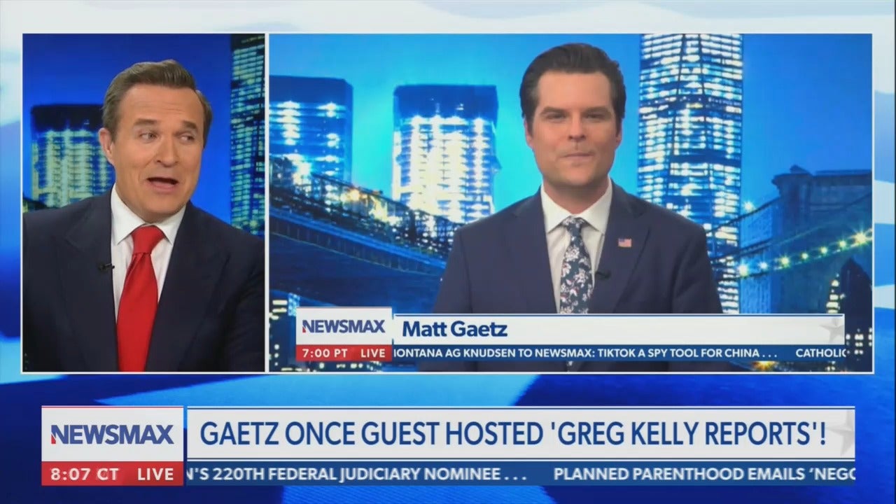 Newsmax's Greg Kelly: Matt Gaetz "could always come and work here at ...