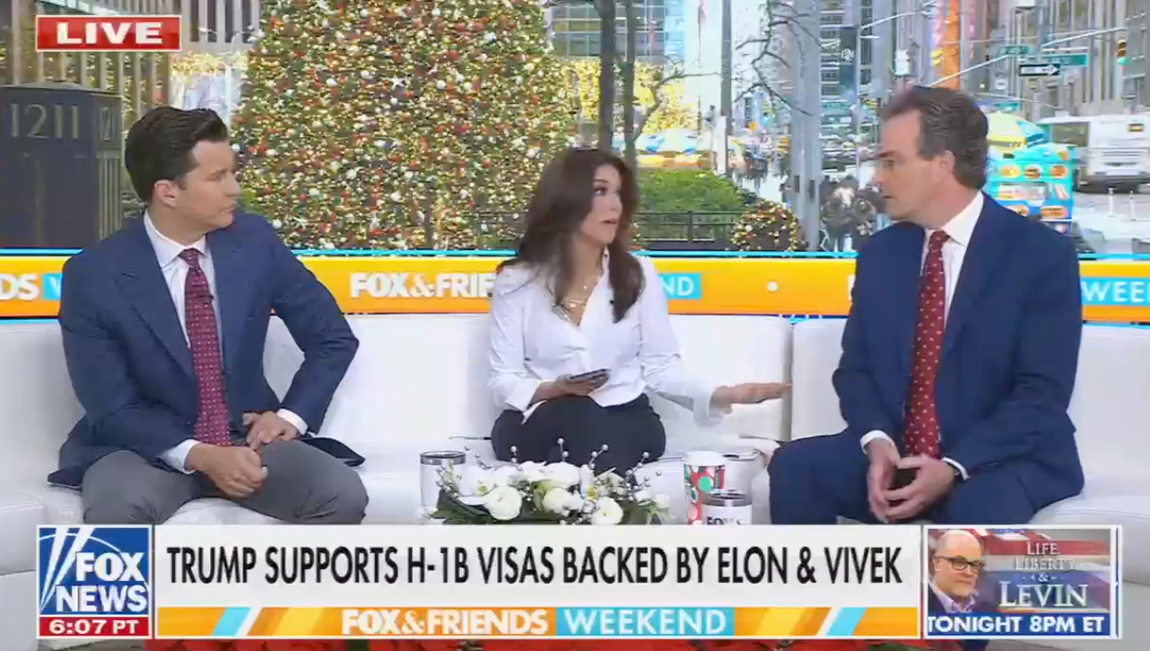 MAGA media are clashing with each other on the issue of H-1B visas ...