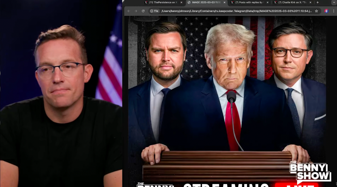 Benny Johnson announces that the speaker of the House invited him to ...