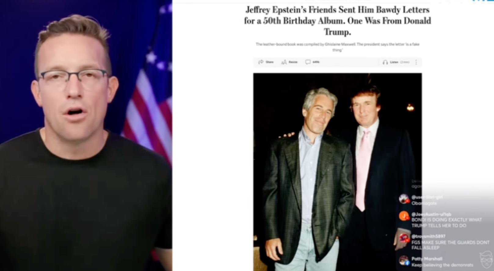 As the weird Trump birthday letter to Jeffrey Epstein is released, MAGA ...