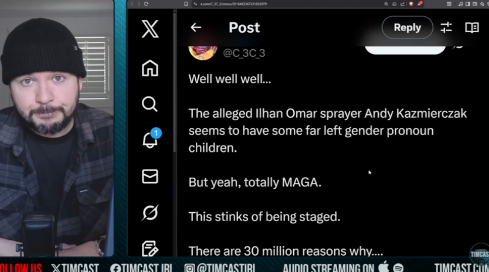 Tim Pool on conspiracy theories about the assault on Rep. Ilhan Omar ...