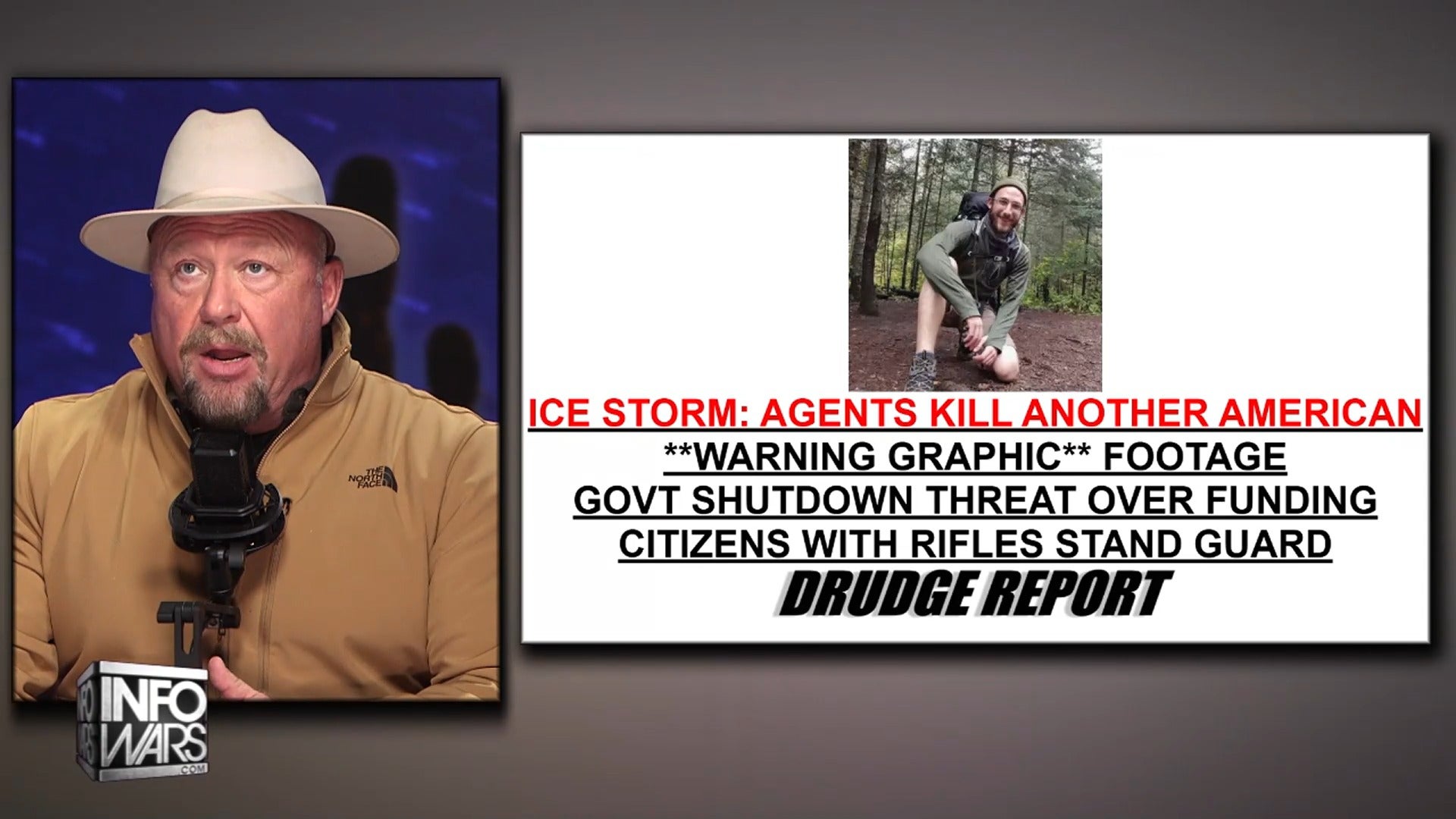 Alex Jones blames Alex Pretti for his own death: “He came with a gun ...